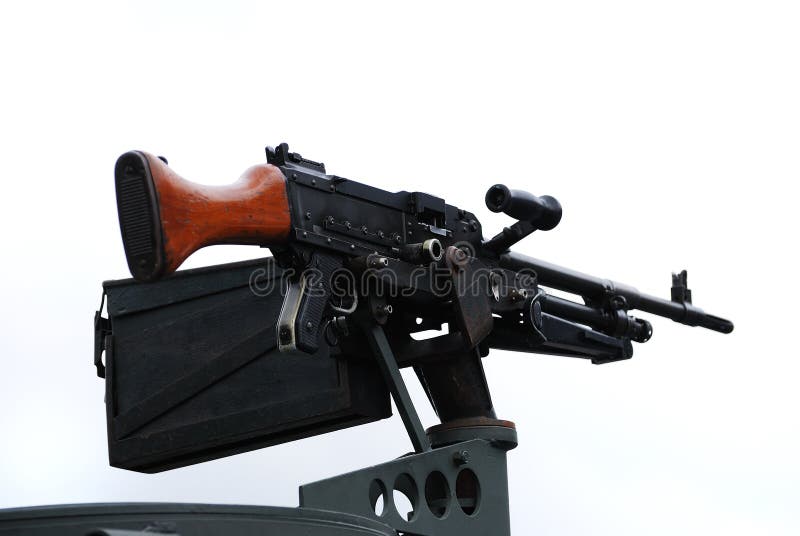Machine Gun stock image. Image of sight, fight, iron - 19805765