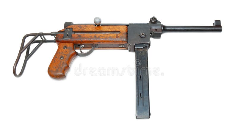 US WW11 M3 sub machine gun stock image. Image of american - 19529723