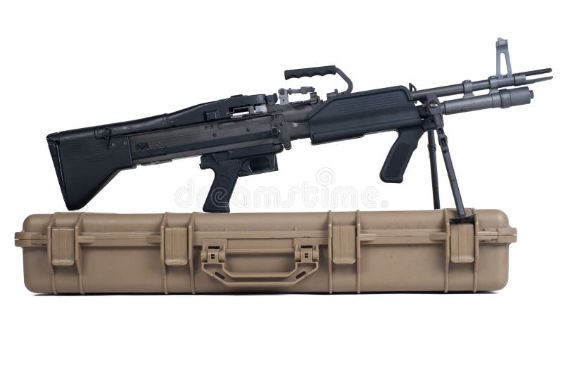 Machine Gun Box Soft Secure Storage Case Isolated Stock Photo - Image ...