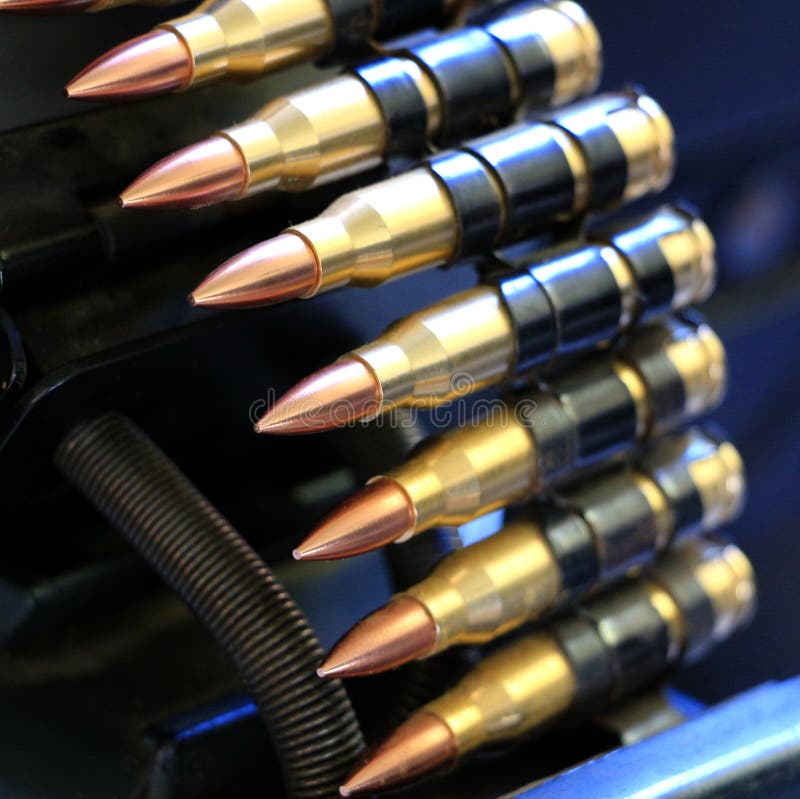 Machine gun bullet clip stock image. Image of kill, crime - 43826327