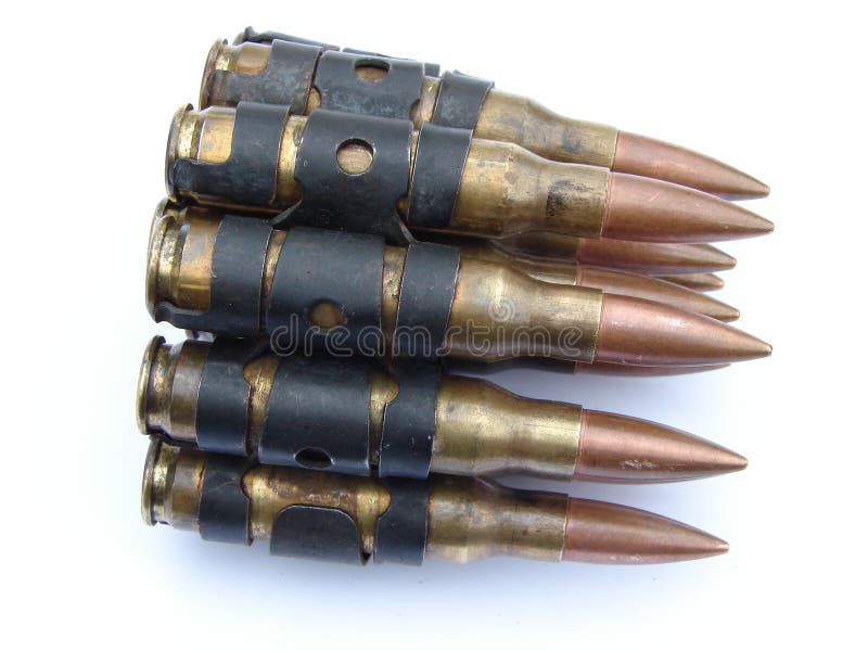 Machine Gun Bullets stock photo. Image of afganistan, support - 5204158