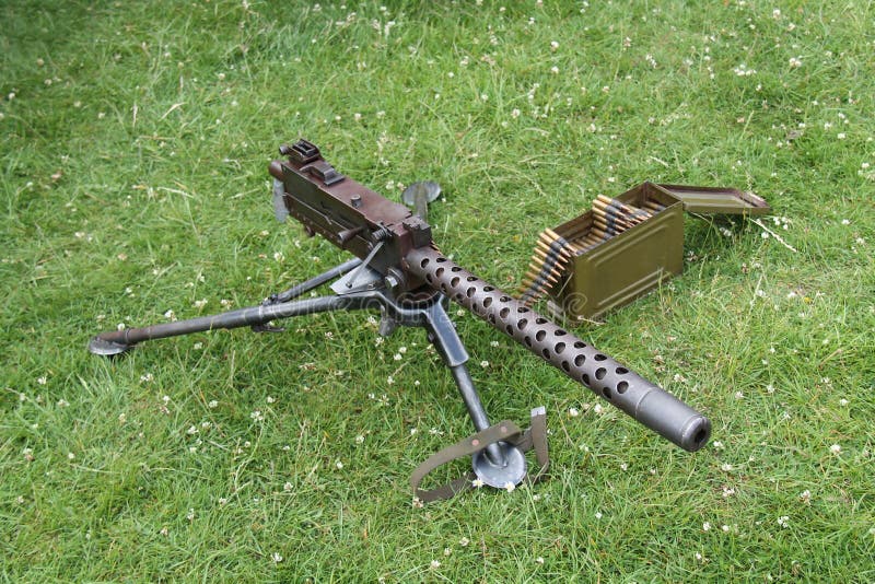 Machine Gun. stock photo. Image of ammunition, infantry - 56742914