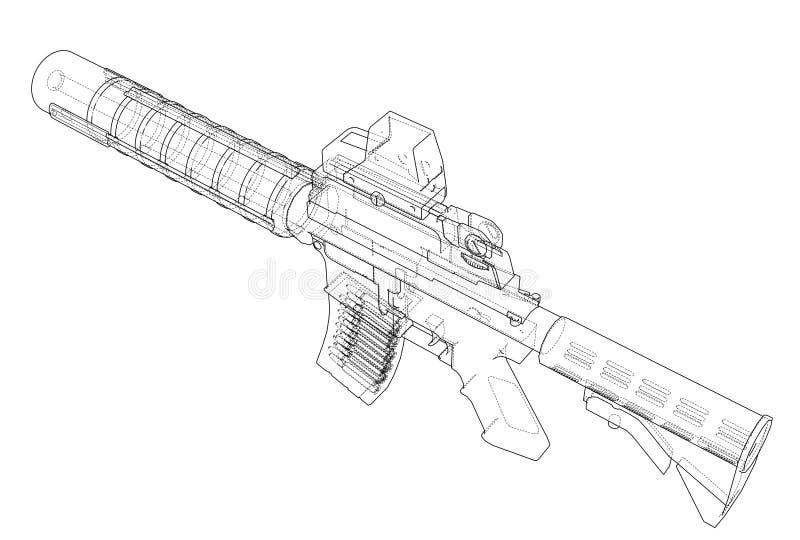 Gun Blueprint Stock Illustrations – 849 Gun Blueprint Stock ...