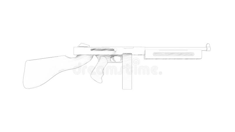 Gun Technical Drawing Stock Illustrations – 128 Gun Technical Drawing ...