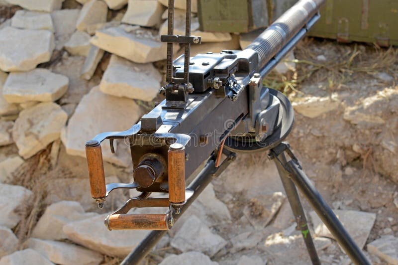 DShK 1938 Soviet Heavy Machine Gun Stock Image - Image of shot, retro ...