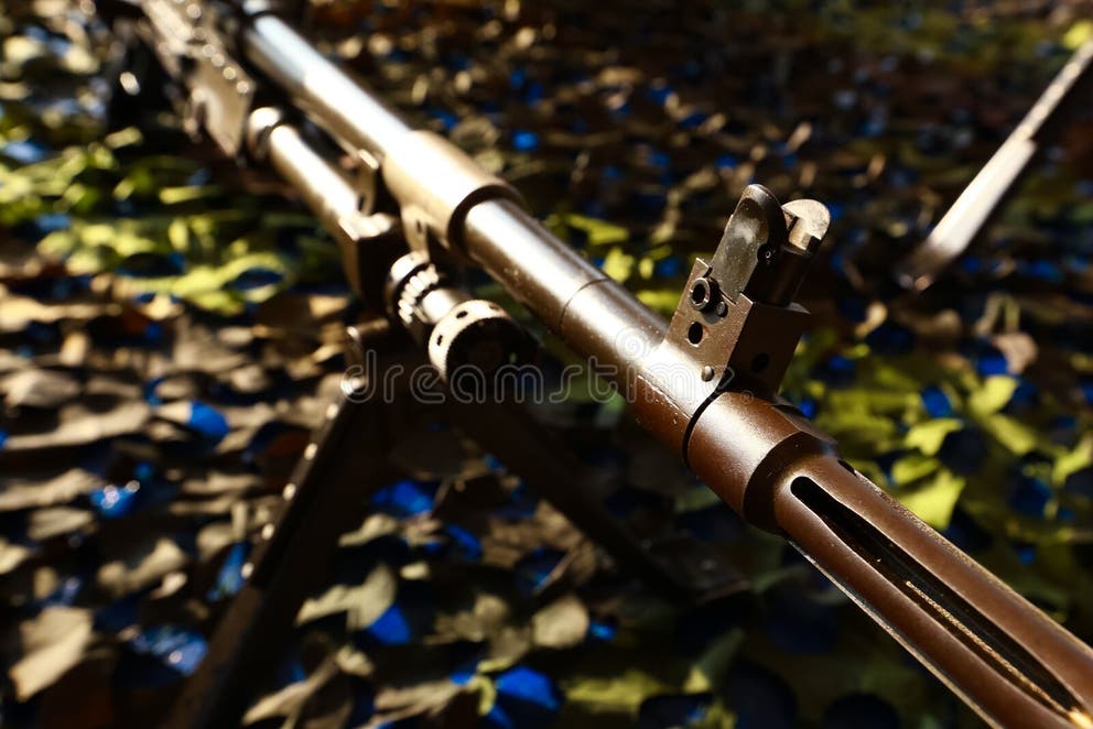 Machine gun stock photo. Image of gunpoint, ammunition - 94966928
