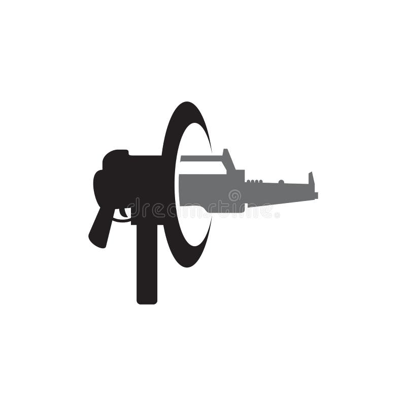 Machine Gun Logo Design Template Stock Vector - Illustration of army ...
