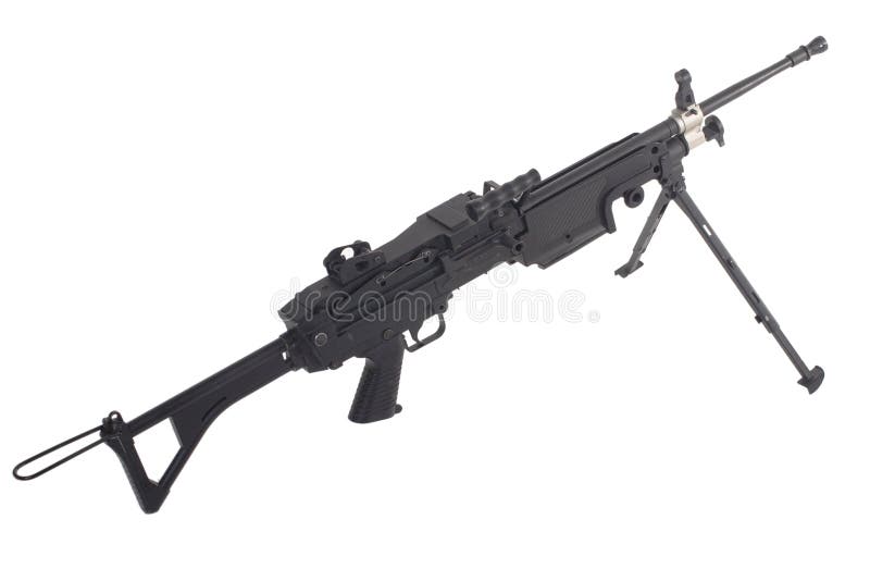 Machine gun m249 stock image. Image of weapon, strike - 44731885