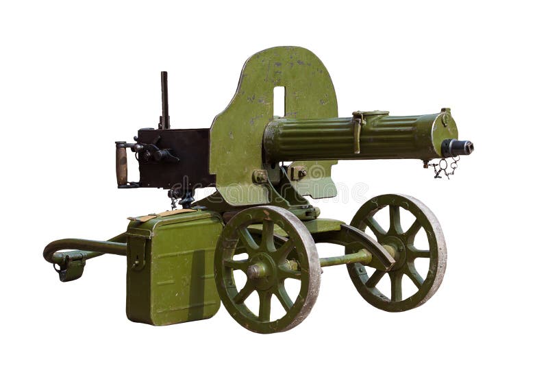 Old machine gun stock image. Image of army, aero, defending - 13050779