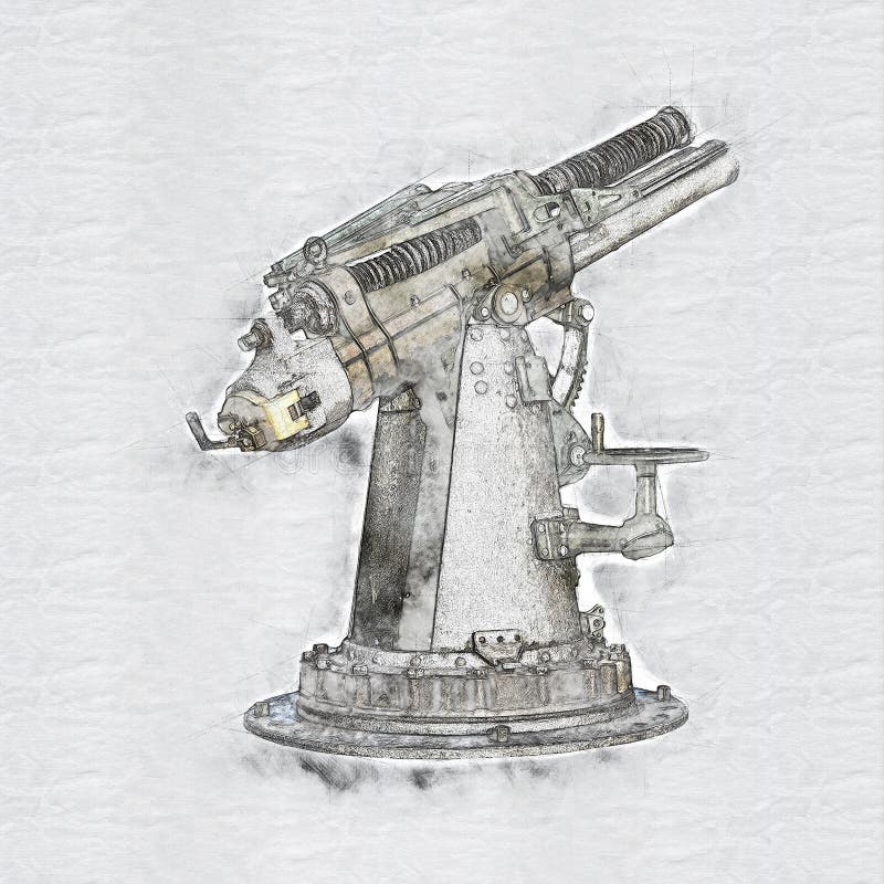 Gun Technical Drawing Stock Illustrations – 155 Gun Technical Drawing ...