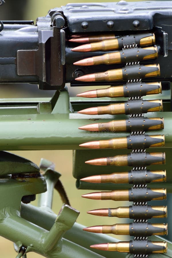 Machine gun round stock image. Image of magazine, round - 42371209