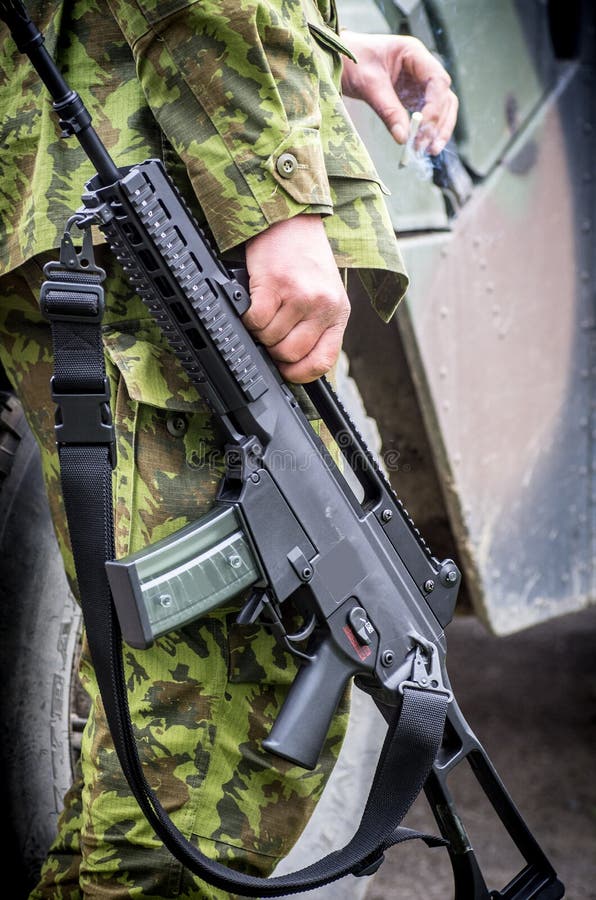 Machine gun stock photo. Image of arms, army, holding - 49743460