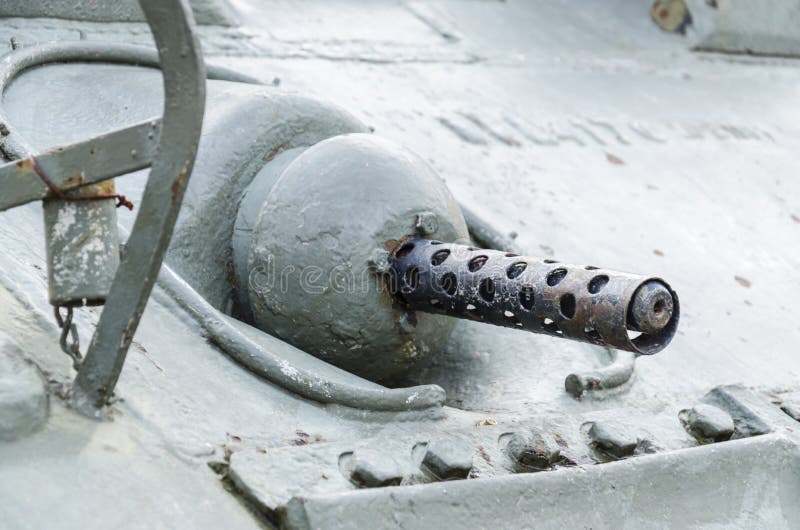 Machine gun of tank stock image. Image of amachine, colour - 37535223