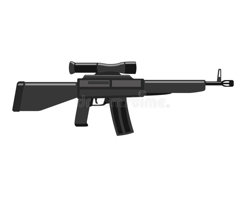 Machine gun. stock vector. Illustration of flat, sign - 60056597