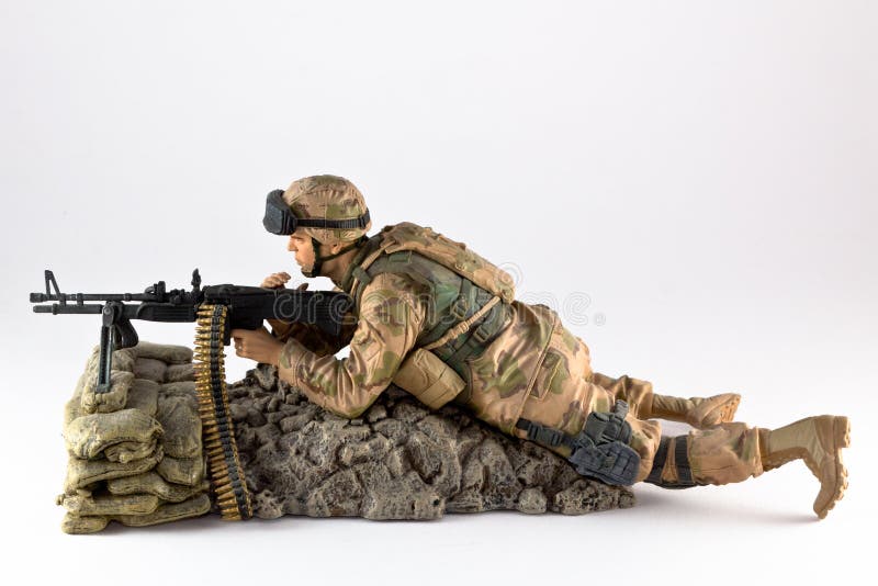 Machine gunner stock photo. Image of display, american - 22687012