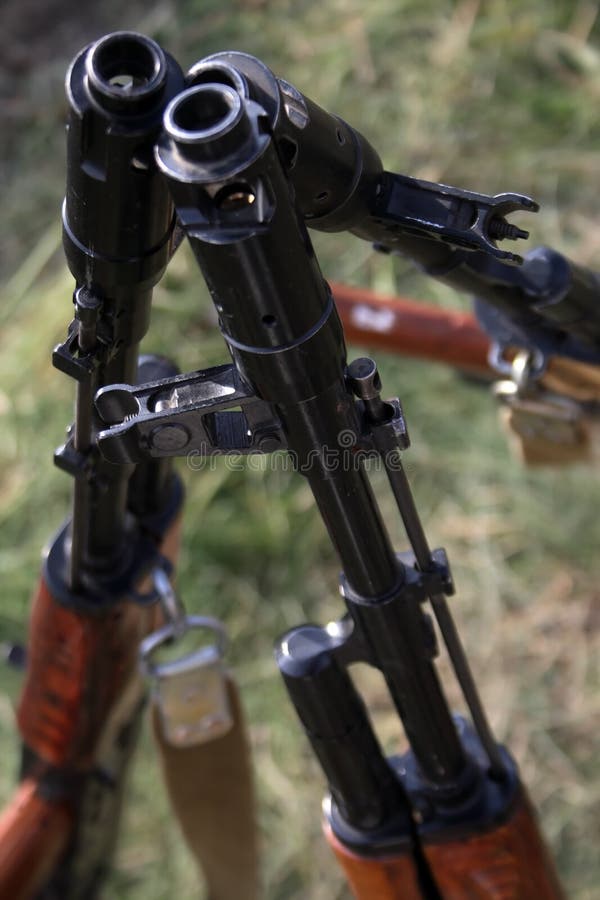 Machine guns. stock image. Image of rifle, action, protection - 10653953