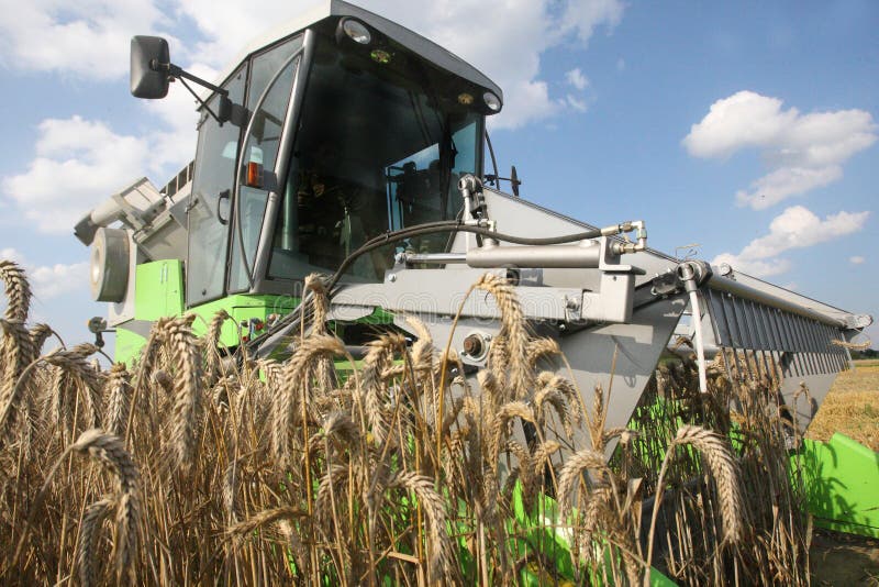 Machine harvesting stock image. Image of modern, agriculture - 15455909