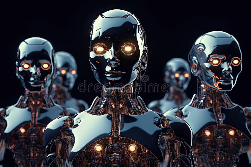 Machine Humanoid Technology Future Robot Intelligence Artificial Group ...