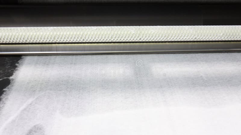 Industrial Paper Production Machine Rolling Out White Paper Sheets for ...