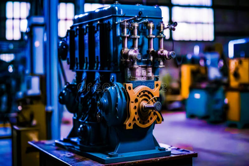 Machine that is Inside of Building Generative AI. Stock Illustration ...