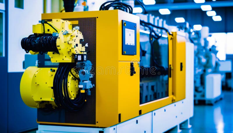 Machine that is Inside of Building Generative AI. Stock Illustration ...