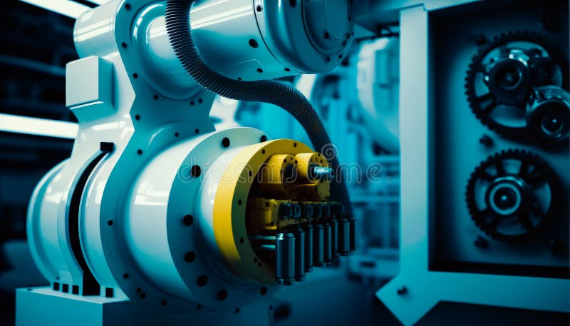 Machine that is Inside of Building. Generative AI Stock Illustration ...