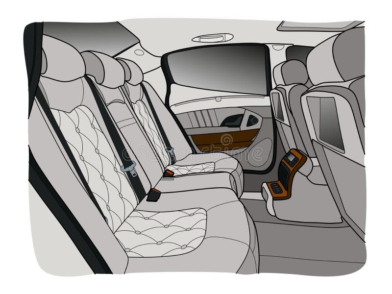 Machine Inside. Interior of the Vehicle. Vector Stock Vector ...