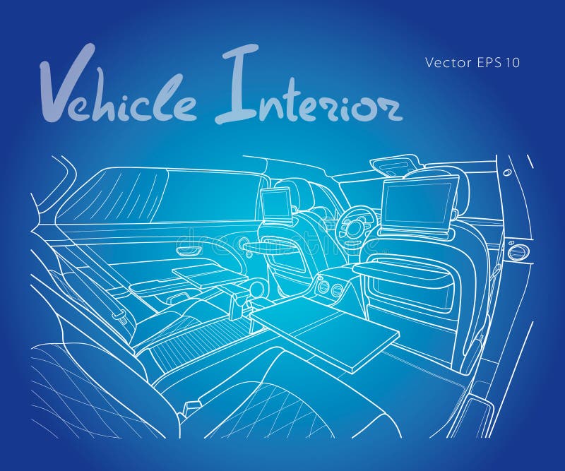 Machine Inside. Interior of the Vehicle. Vector Stock Vector ...