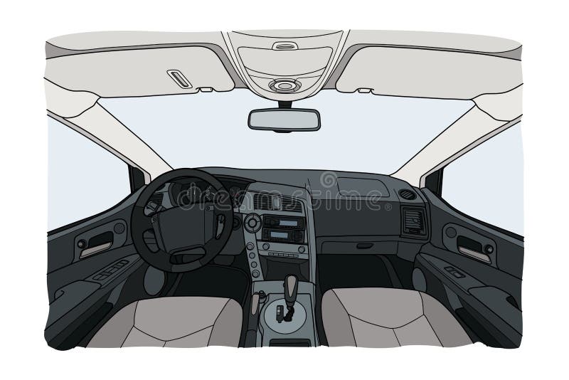 Machine Inside. Interior of the Vehicle. Vector Stock Vector ...