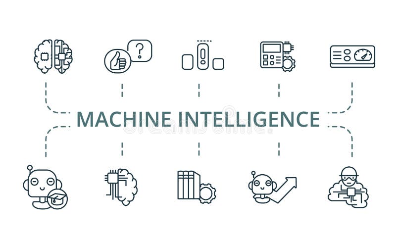 Machine Intelligence Icon Set. Contains Editable Icons Theme Such As ...