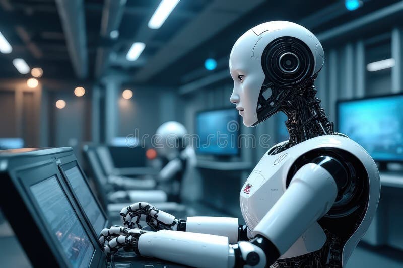 Machine Intelligence in Task Handling Stock Illustration - Illustration ...