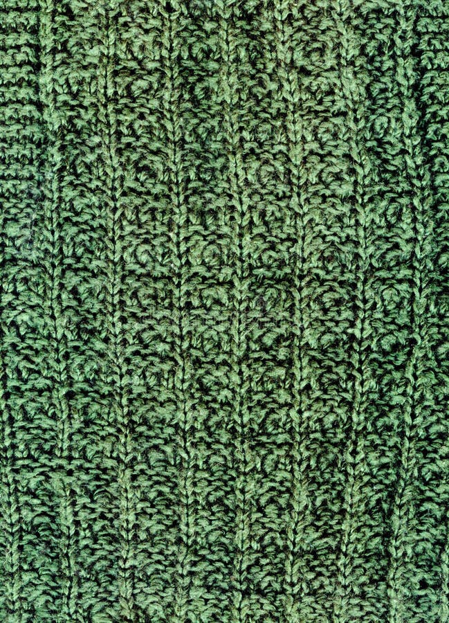 Machine Knitting Dark Green Wool Texture Stock Image - Image of pigtail ...