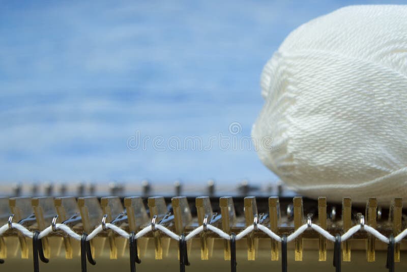Machine for Knitting, Thread for Knitting. Skein. Close-up. Stock Image ...