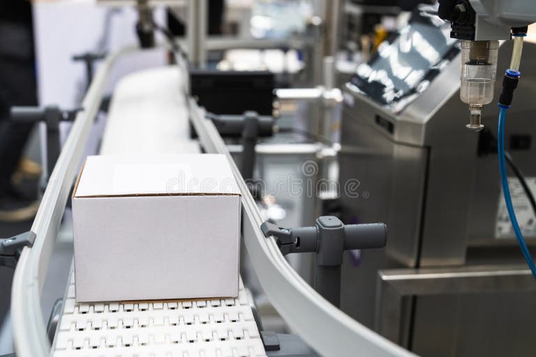 Machine for Labeling Barcodes on Boxes Stock Image - Image of tool ...