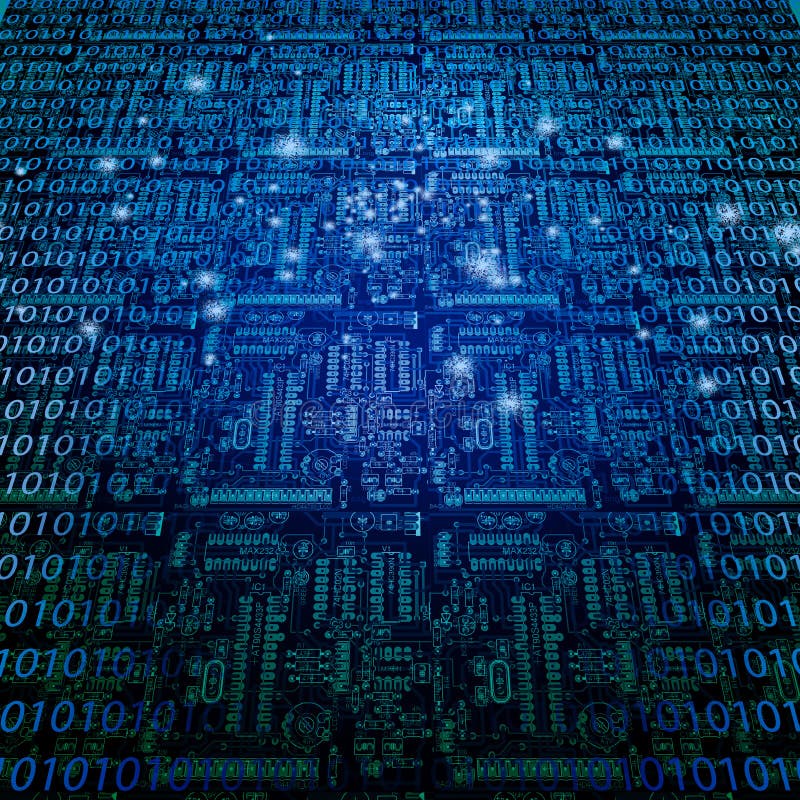Circuit Board (blue Energy). Stock Illustration - Illustration of ...