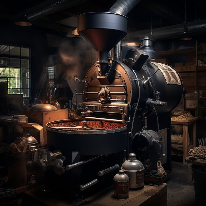 A Machine with a Large Round Machine with a Funnel Stock Illustration ...