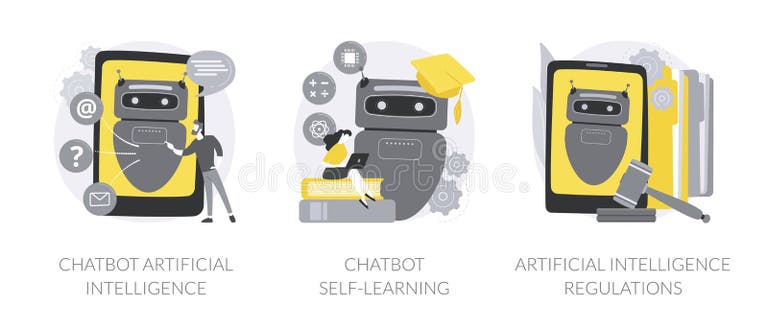 Machine Learning Abstract Concept Vector Illustrations. Stock Vector ...