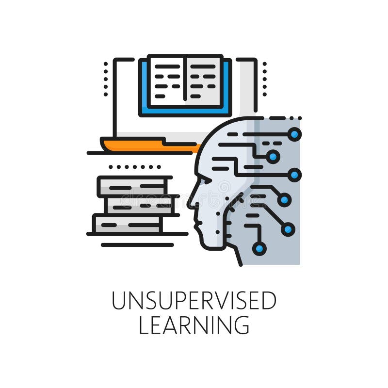 Machine Learning, AI Algorithm Thin Line Icon Stock Vector ...