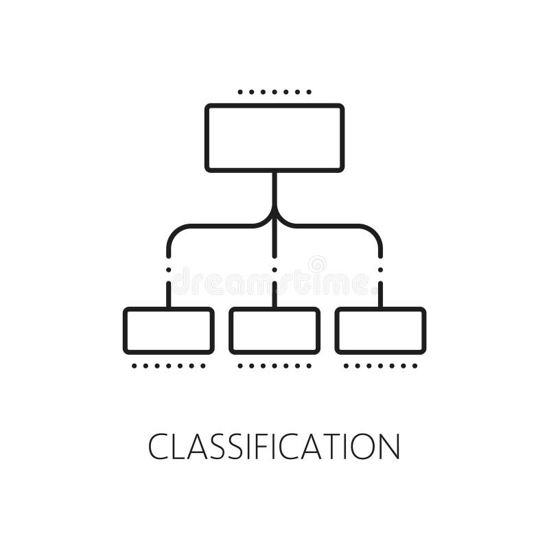Machine Learning Ai Classification Algorithm Icon Stock Vector