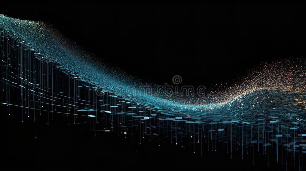 Machine Learning Algorithm Processing Data Stock Illustration ...