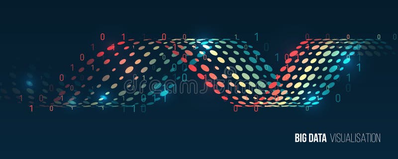 Machine Learning Algorithm Waves Twisted Array Visual Concept Big Data Visualization
