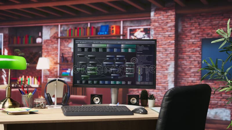 Machine Learning Application on PC Screen Stock Video - Video of network, technology: 356474571