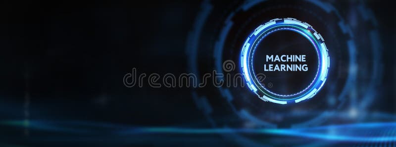 Machine Learning Artificial Intelligence AI Concept.3d Illustration ...