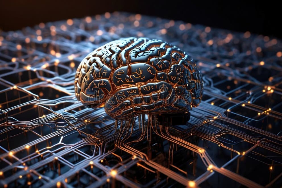 Machine Learning, Artificial Intelligence, AI, Deep Learning Blockchain Neural Network Concept ...