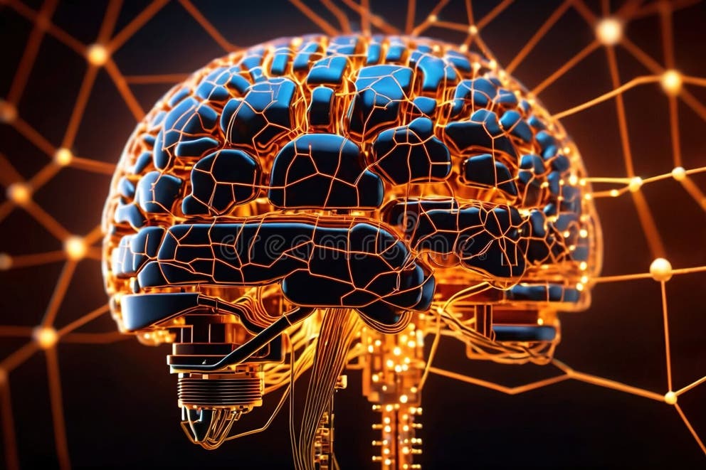 Machine Learning, Artificial Intelligence, AI, Deep Learning Blockchain Neural Network Concept ...