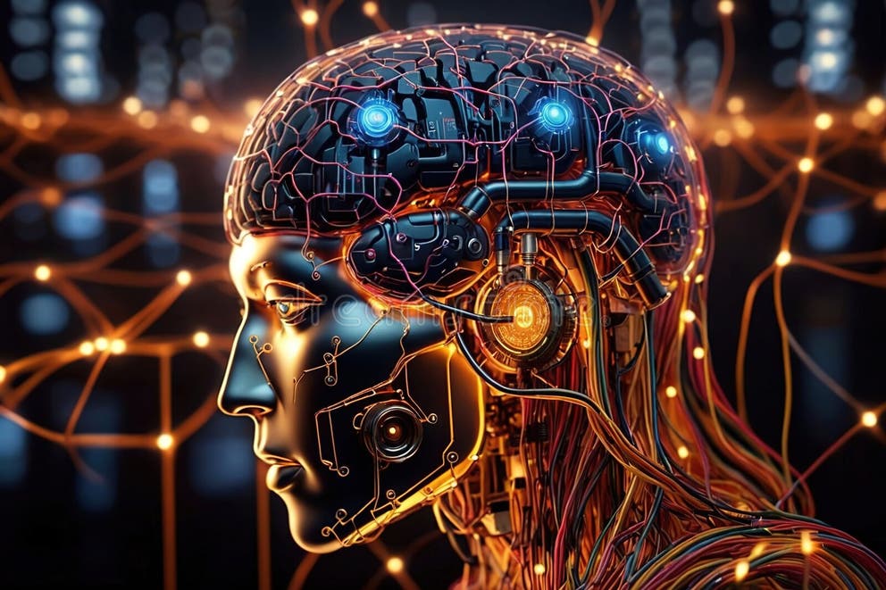 Machine Learning, Artificial Intelligence, AI, Deep Learning Blockchain Neural Network Concept ...