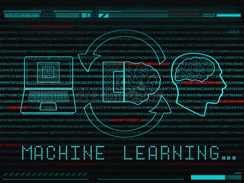 Machine Learning ML and Artificial Intelligence AI Process Illustrated ...
