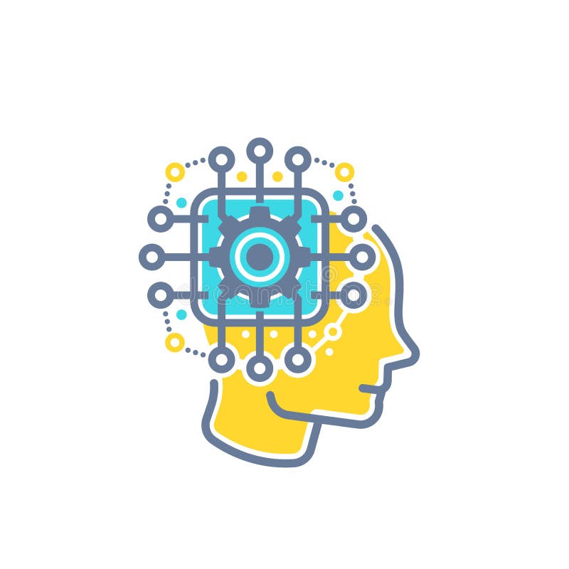 Machine Learning and Artificial Intelligence, AI Stock Vector ...