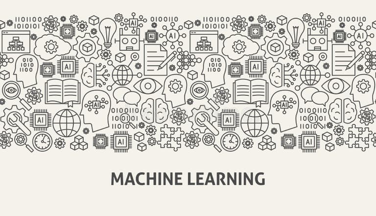 Machine Learning Banner Concept Stock Vector - Illustration of digital ...