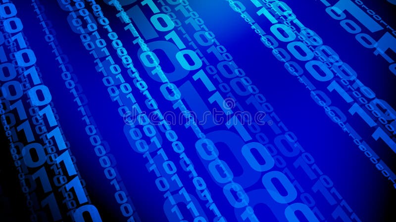Code Your Way To Secure System with Binary Blue Background Perfect Backdrop for Technology ...
